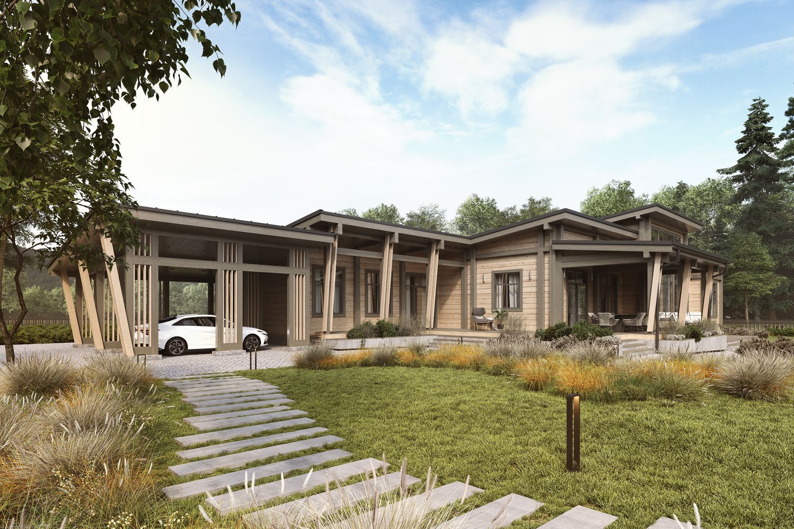 Toronto Prefab Kit Homes | Prefab log home kit glulam - LogLuxe.eu