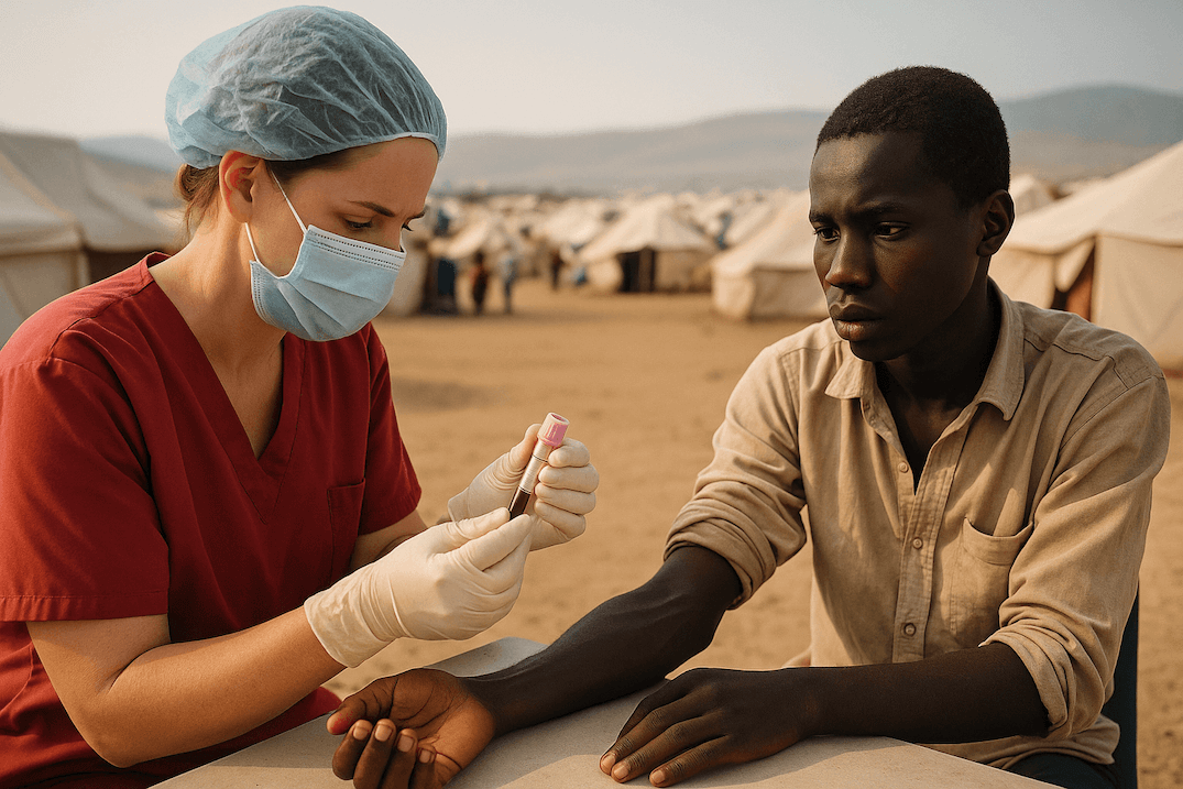 AI Blood Diagnostics in Crisis Zones – Aima Saves Lives