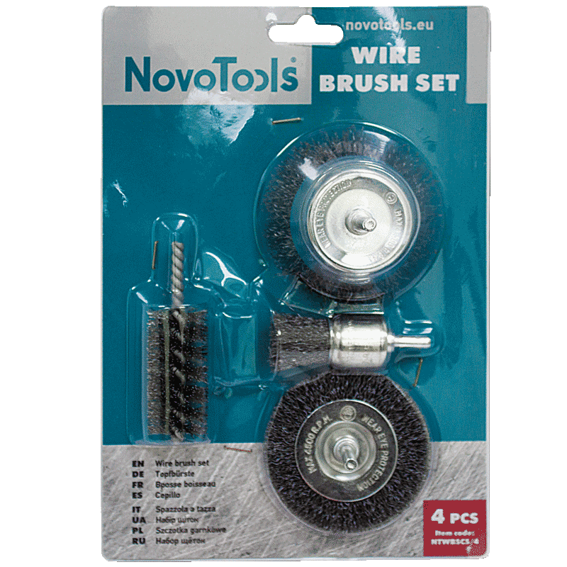 Wire brushes for metal - hand, drill, angle grinder NovoTools