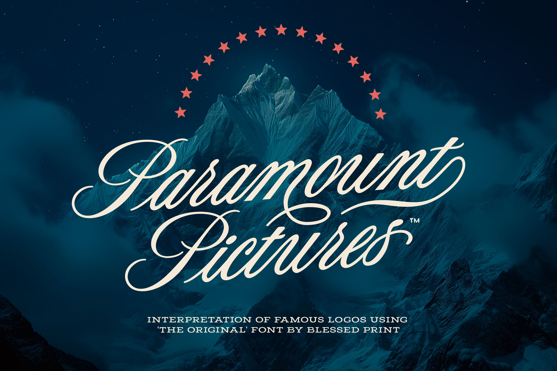 The Original Font | Retro Script - Blessed Print