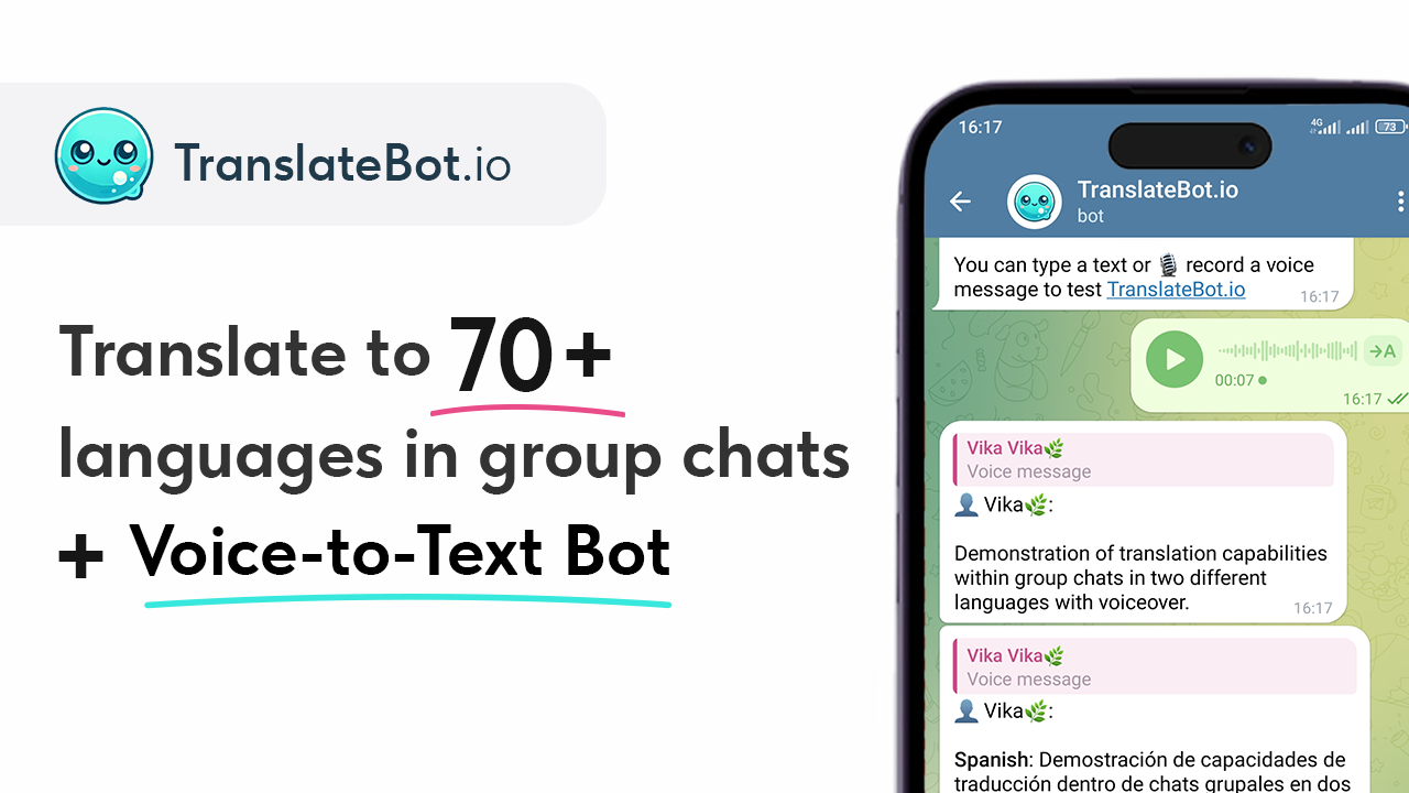 TranslateBot.io - Translate to 70+ languages and Voice-to-Text Bot for ...
