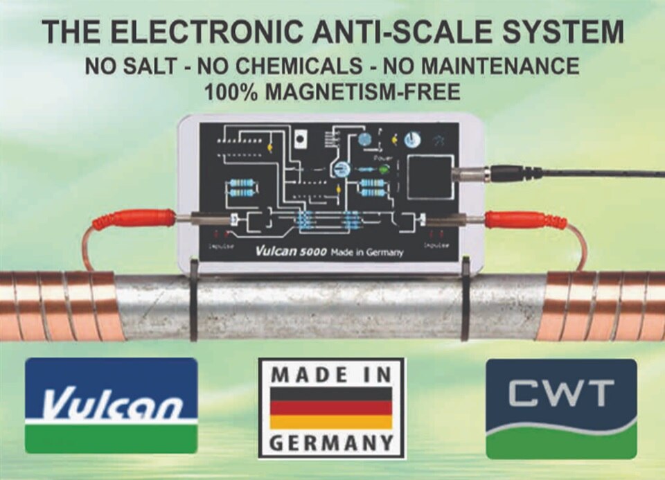 Vulcan CWT Descaler - безреагентні системи водопідготовки проти накипу