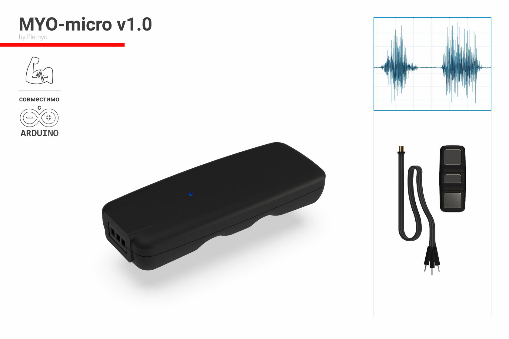 The reusable MYO-micro v1.0 sensor for registration of an ...
