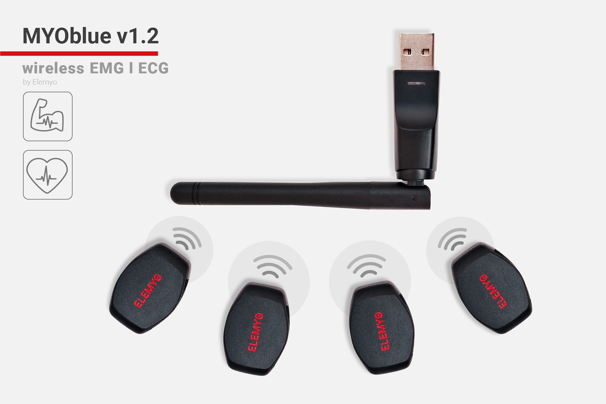 Buy Wireless EMG sensor MYOblue v1.2 for registration muscle activity