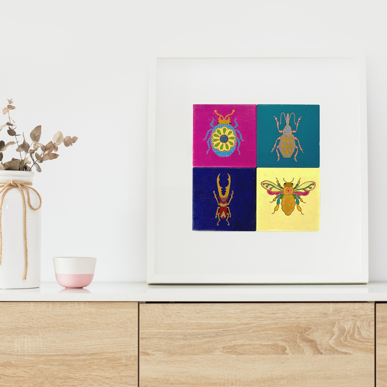 Fantasy Bug Tile Painting