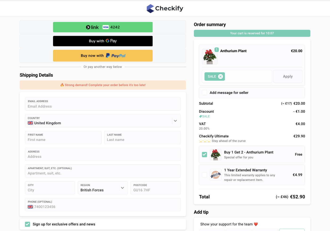 Checkify: The Responsive Shopify Checkout | main