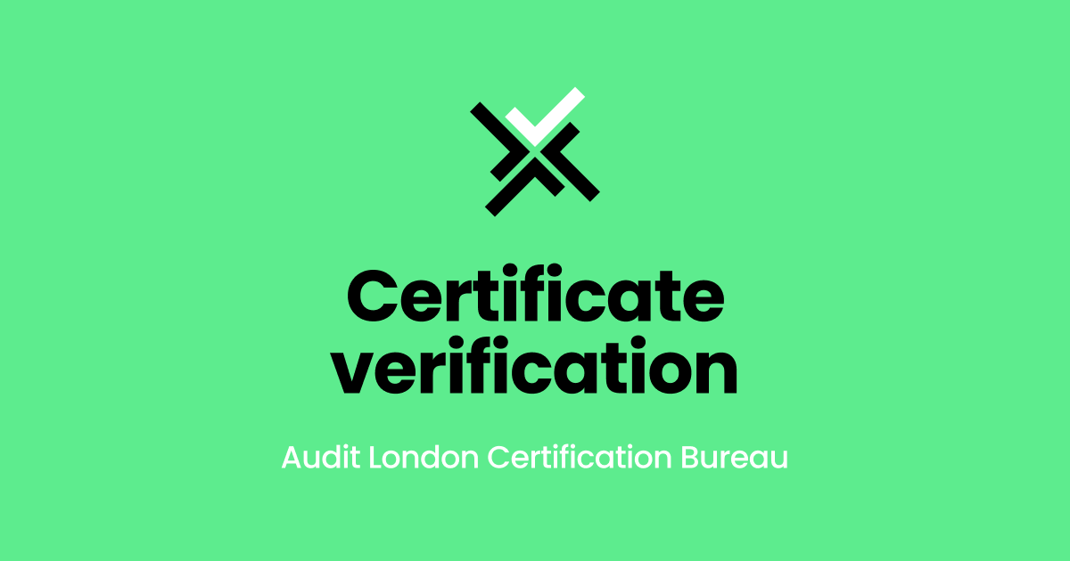 Certificate verification