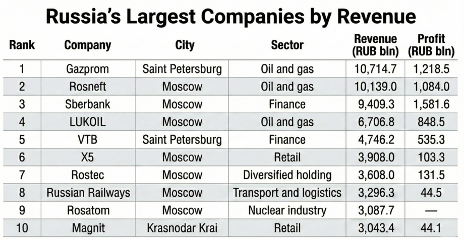 Analysis of the Top 500 Russian Companies Ranking Reveals a Resource ...