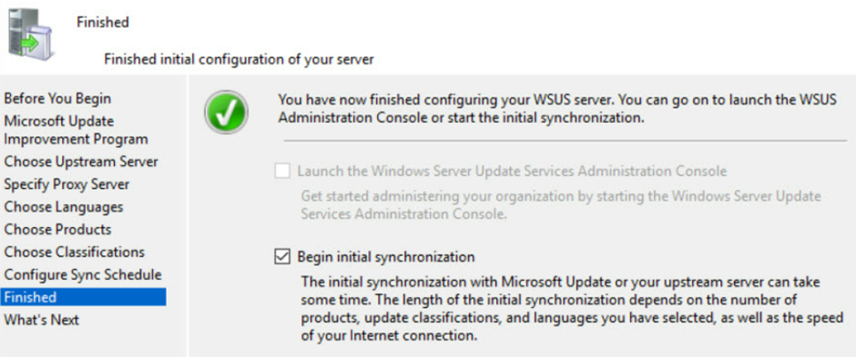 WSUS Configuration