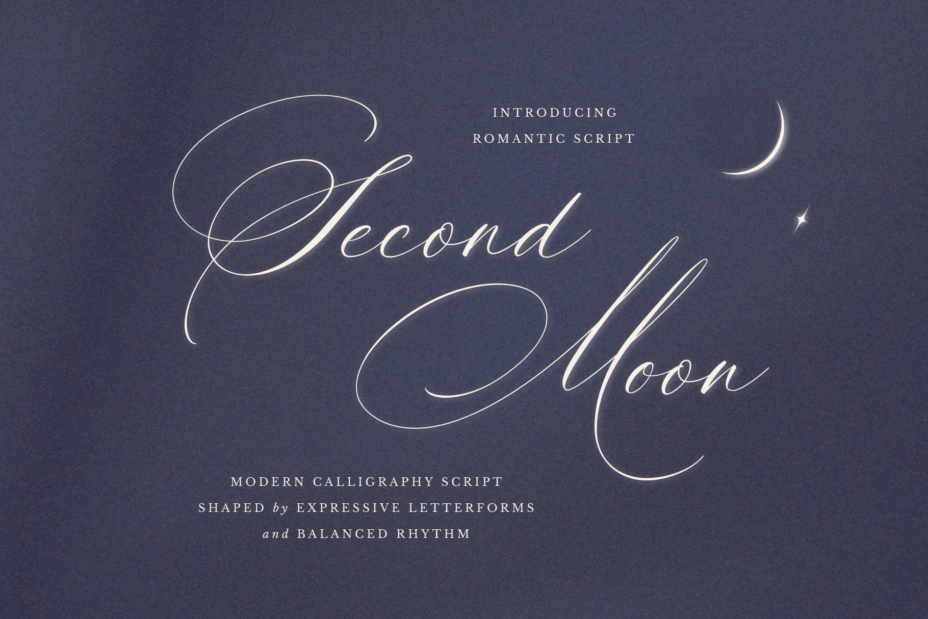 Second Moon | Romantic Modern Script – Blessed Print