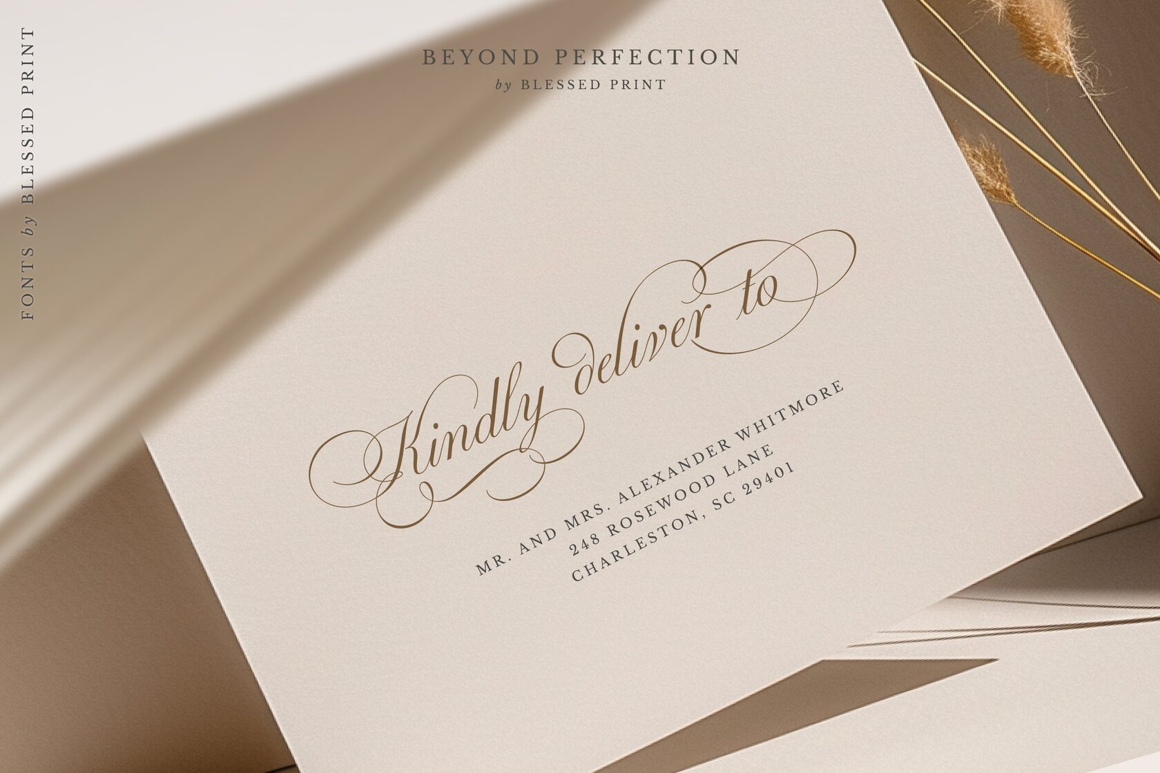Beyond Perfection Script | Elegant Calligraphy by Blessed Print