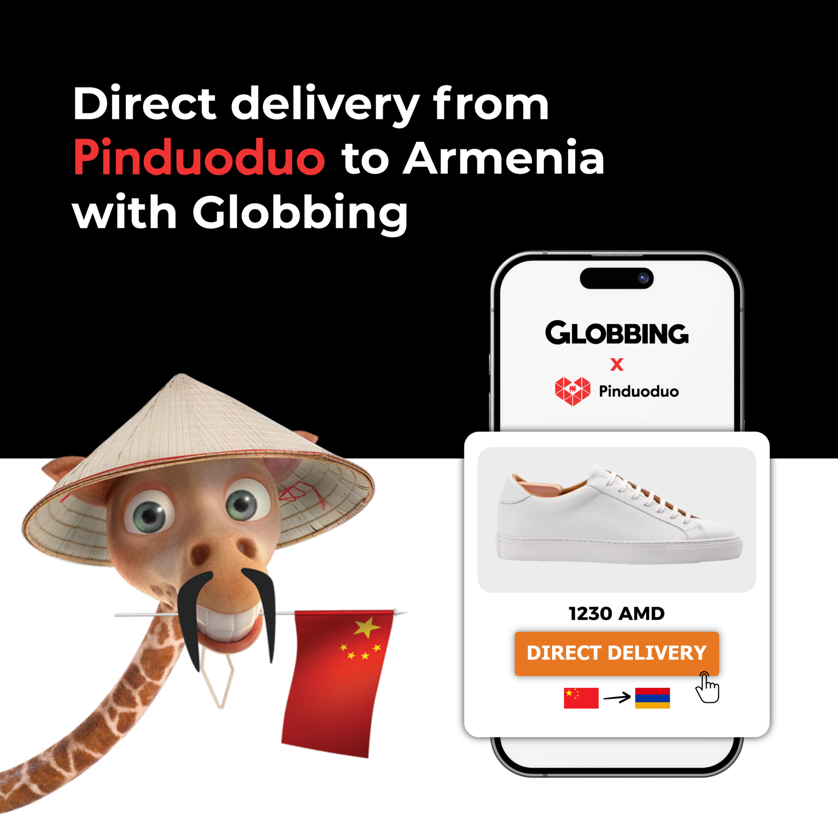 Pinduoduo X Globbing: Direct Delivery to Armenia