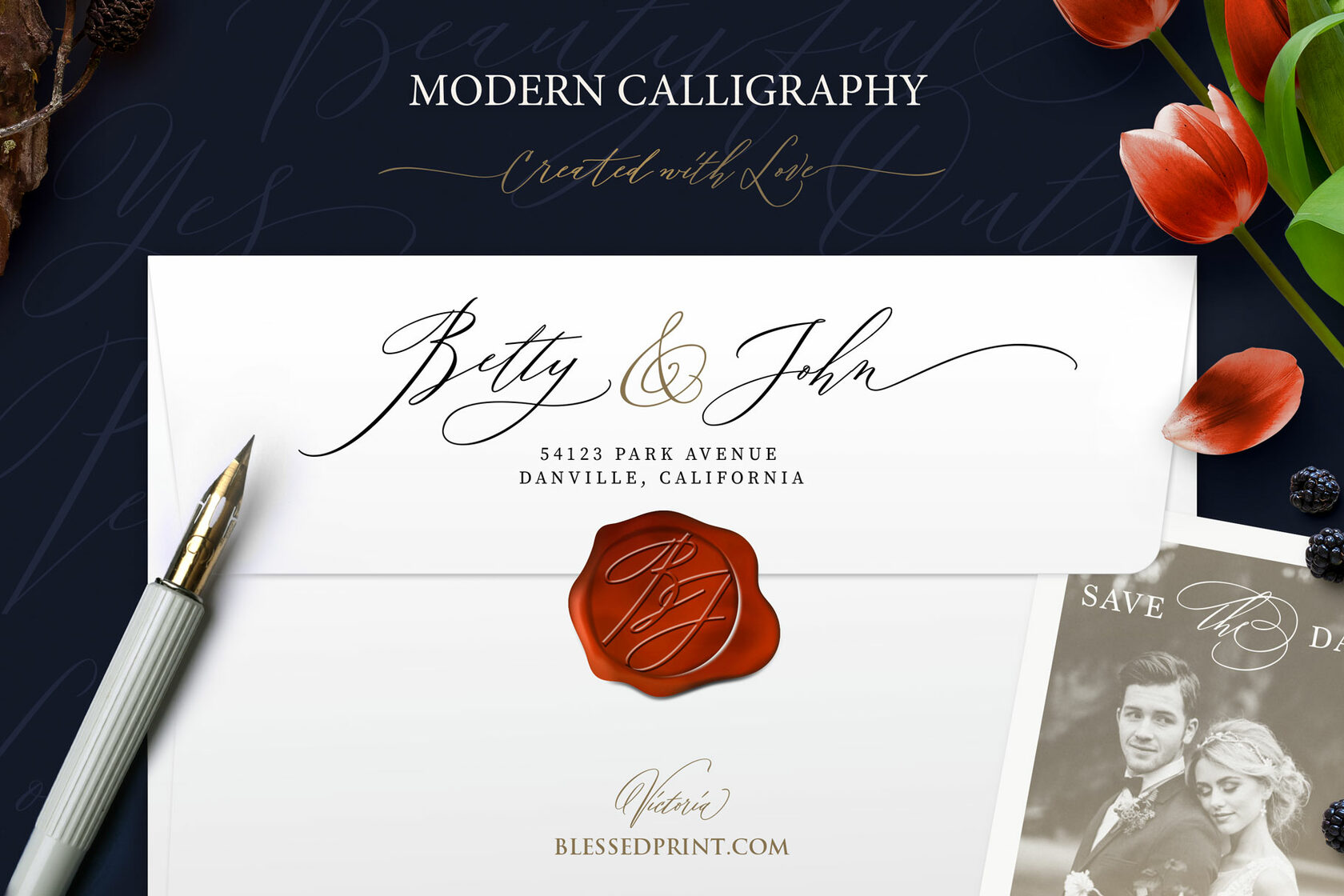 Victoria Font | Script Fonts - Blessed Print