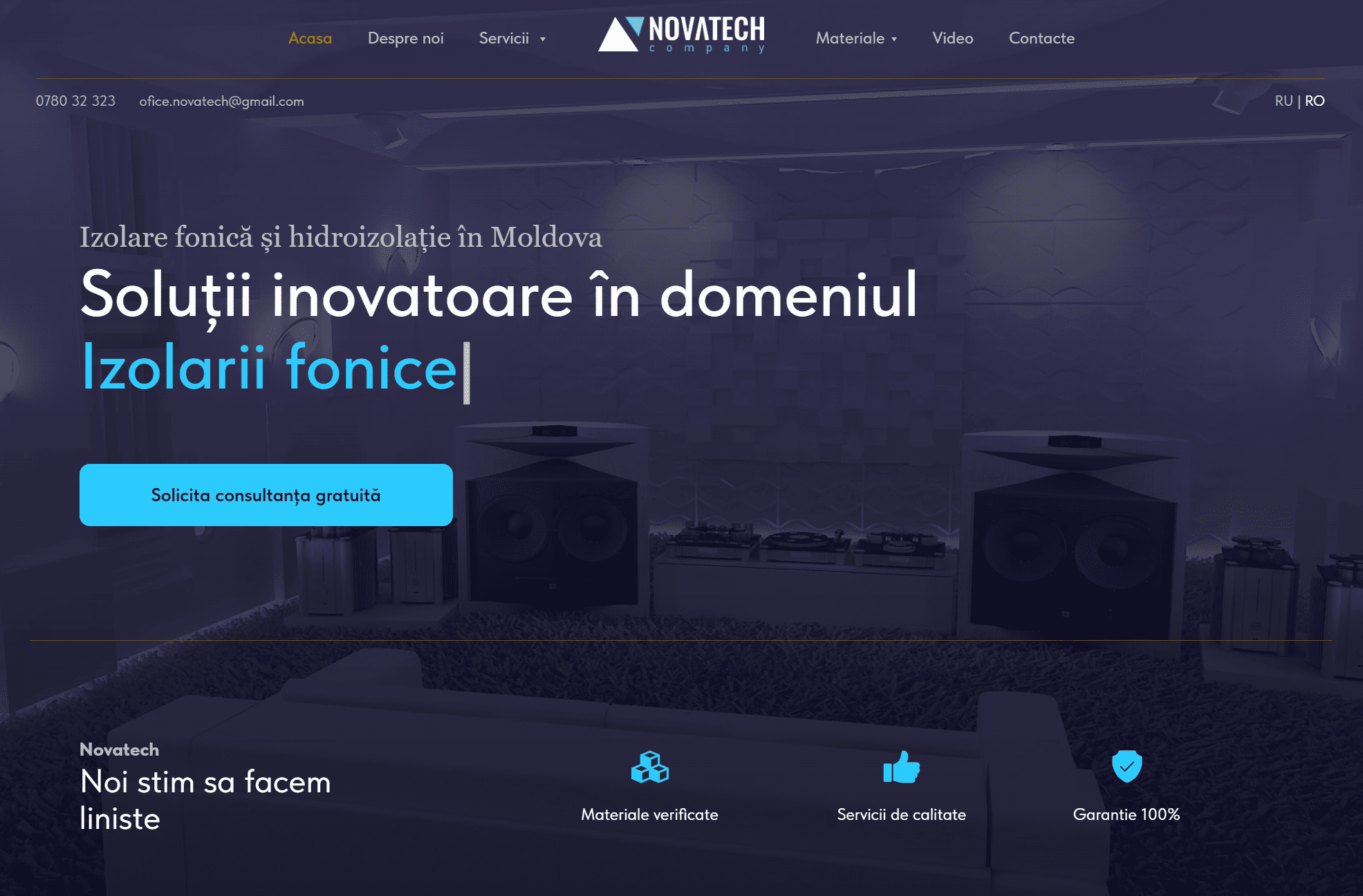 Izolare fonică, acustică și hidroizolație în Chișinău Moldova