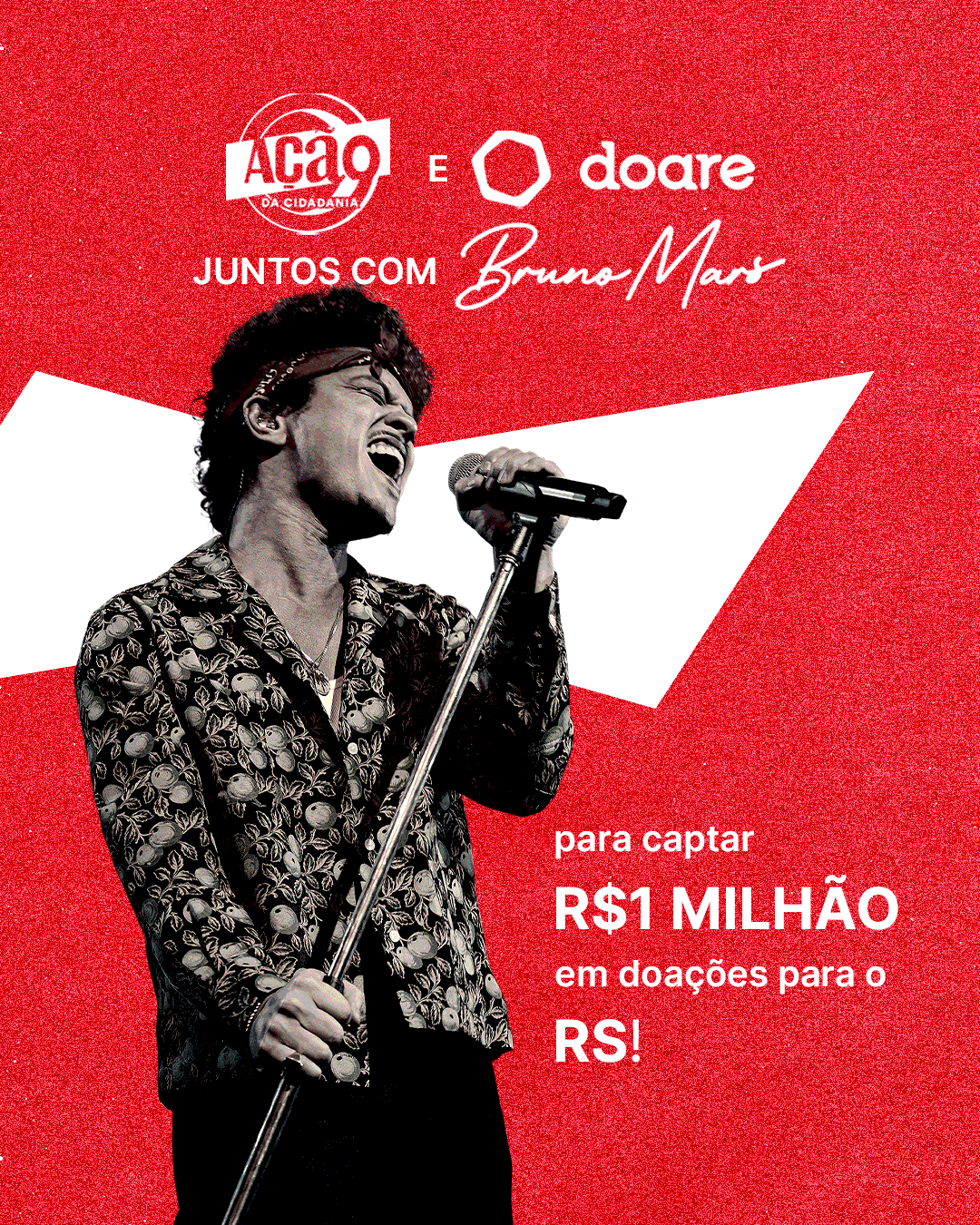 Ação da Cidadania e Doare juntas com Bruno Mars para captar R$1 milhão ...
