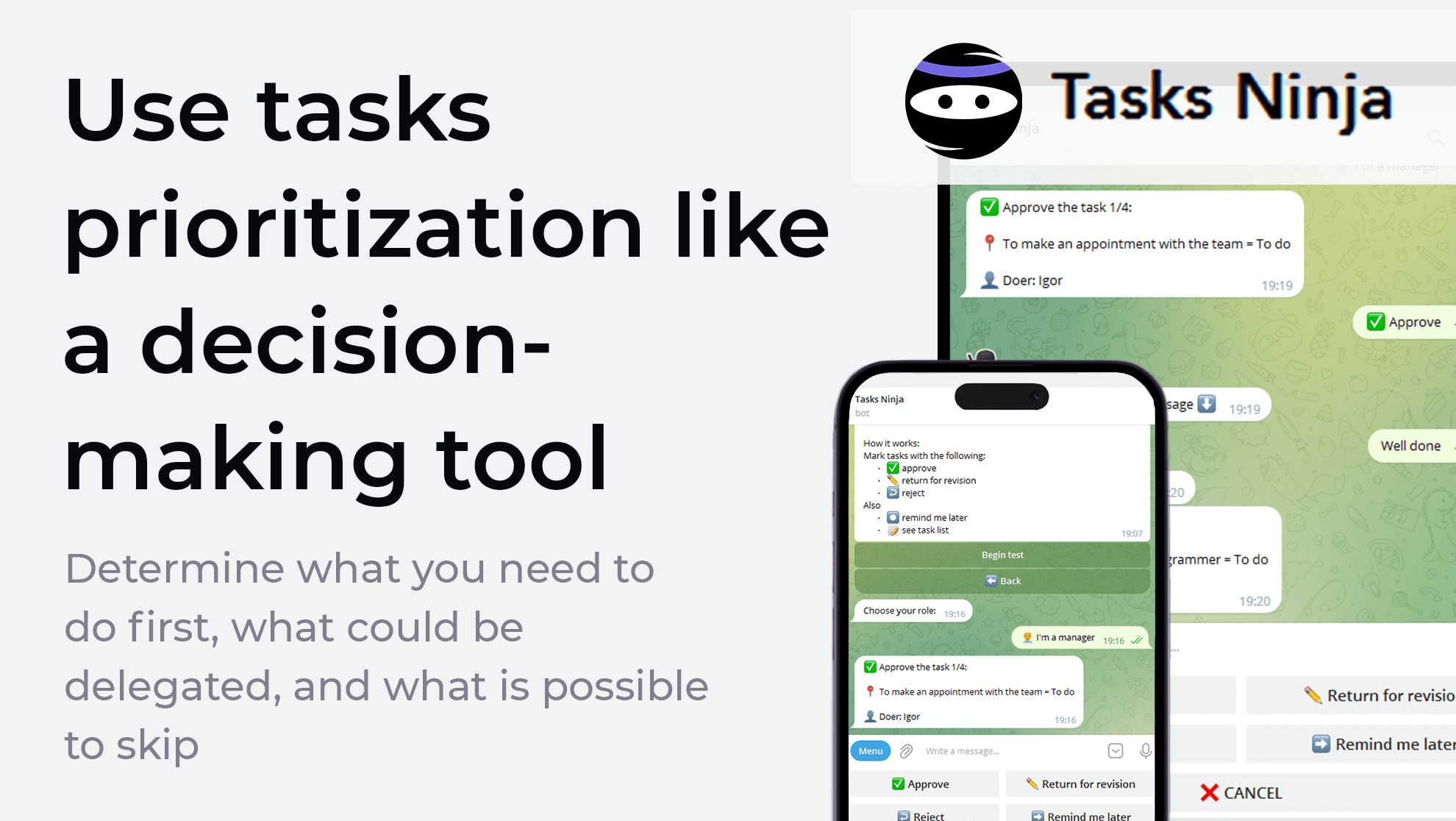 Eisenhower matrix in Slack using Trello tasks - Tasks Ninja