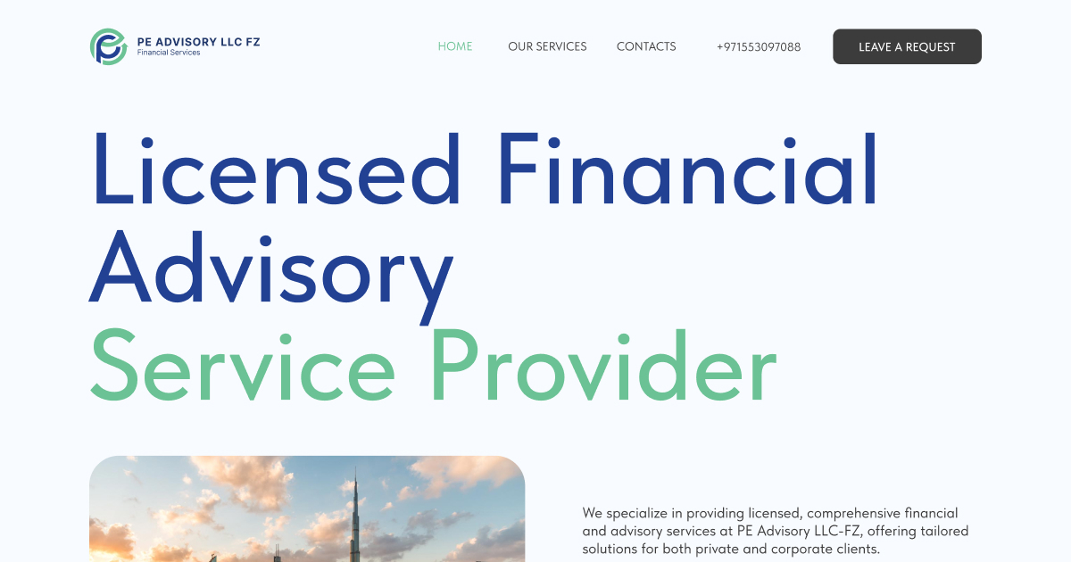 PE Advisory LLC-FZ | Licensed Financial & Corporate Advisory | Dubai