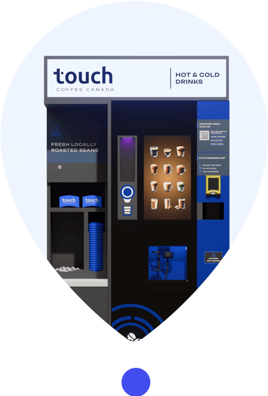 "Touch Coffee" fully automated self-service coffee bar