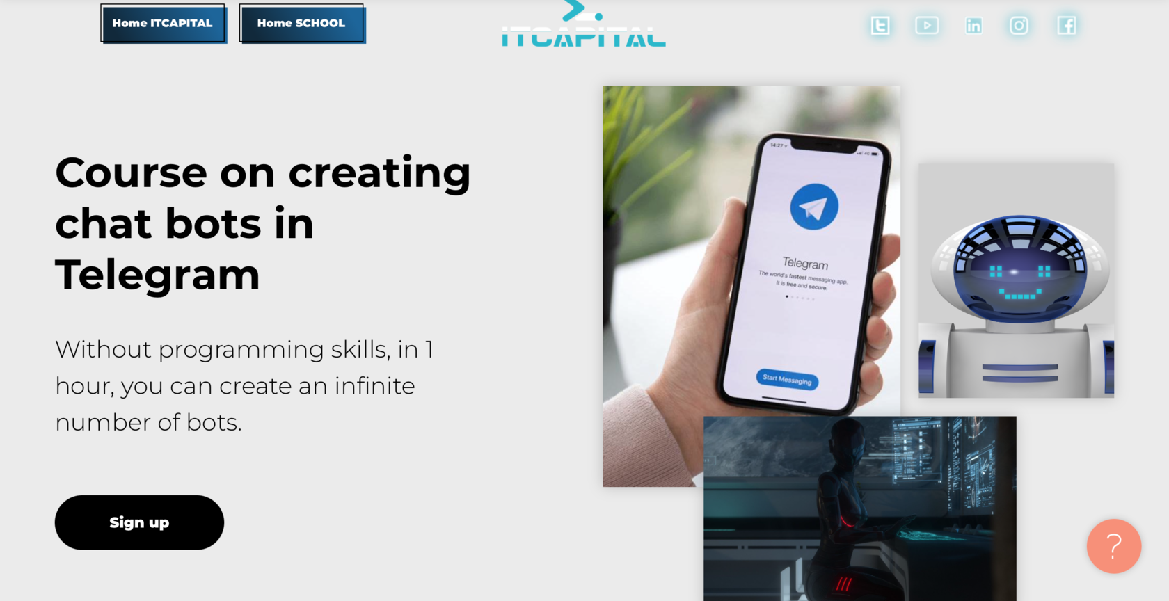 Course on "Creating chat bots in Telegram" from ITCAPITAL SCHOOL