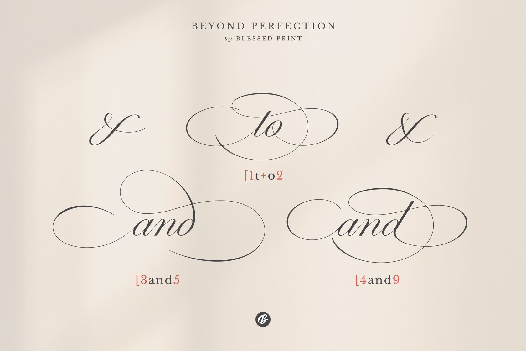 Beyond Perfection Script | Elegant Calligraphy by Blessed Print