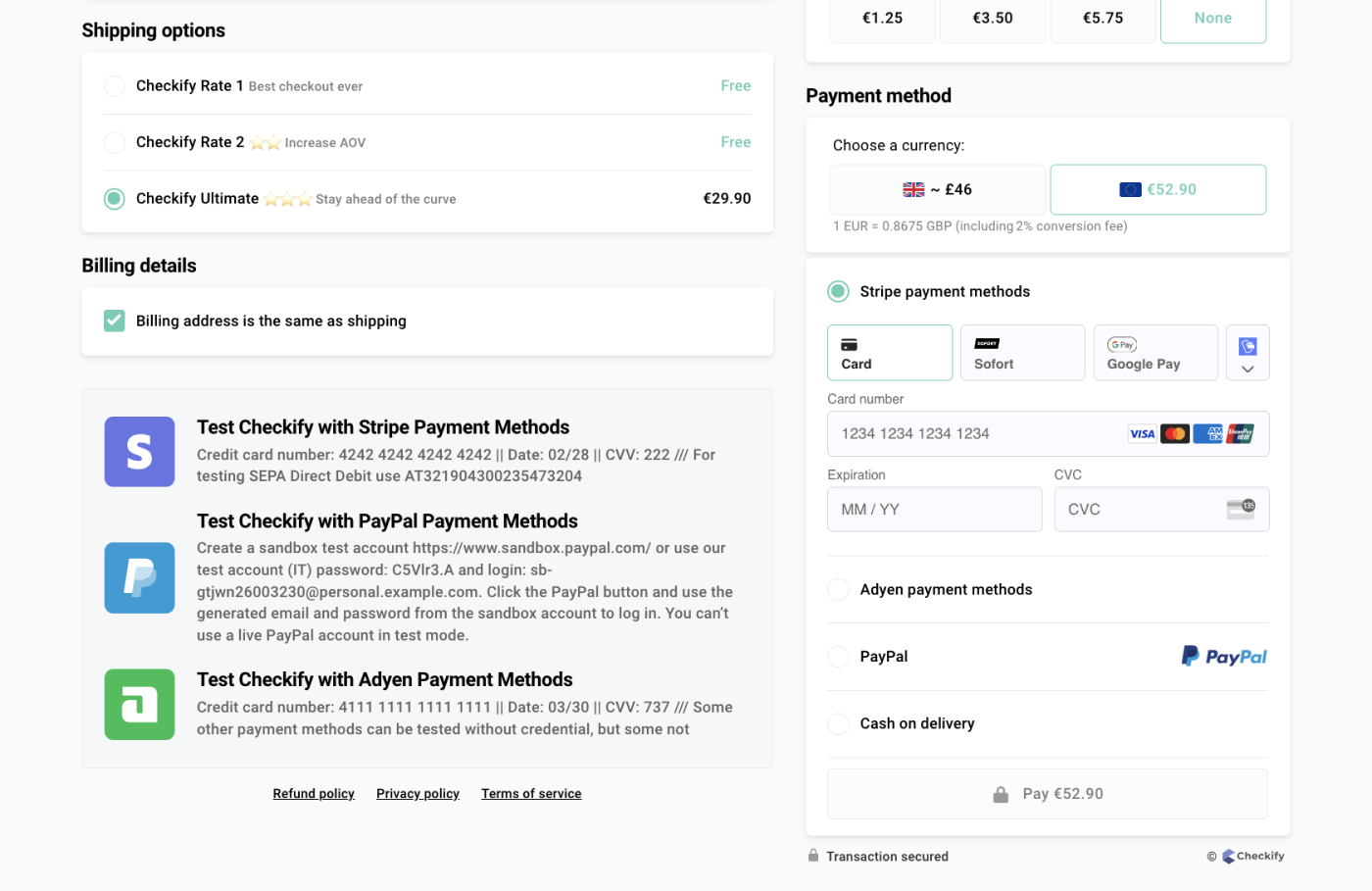 Checkify: The Responsive Shopify Checkout | main