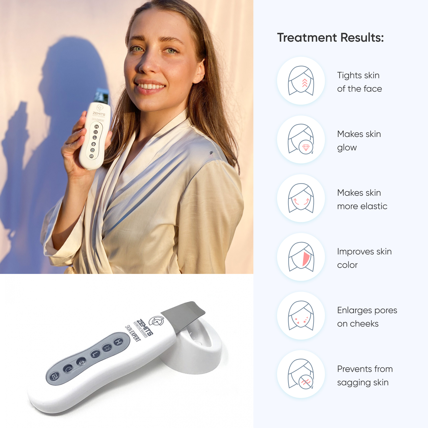 Zemits Skin Expert Ultrasound Skin Scrubber for Sale at the Best Price ...