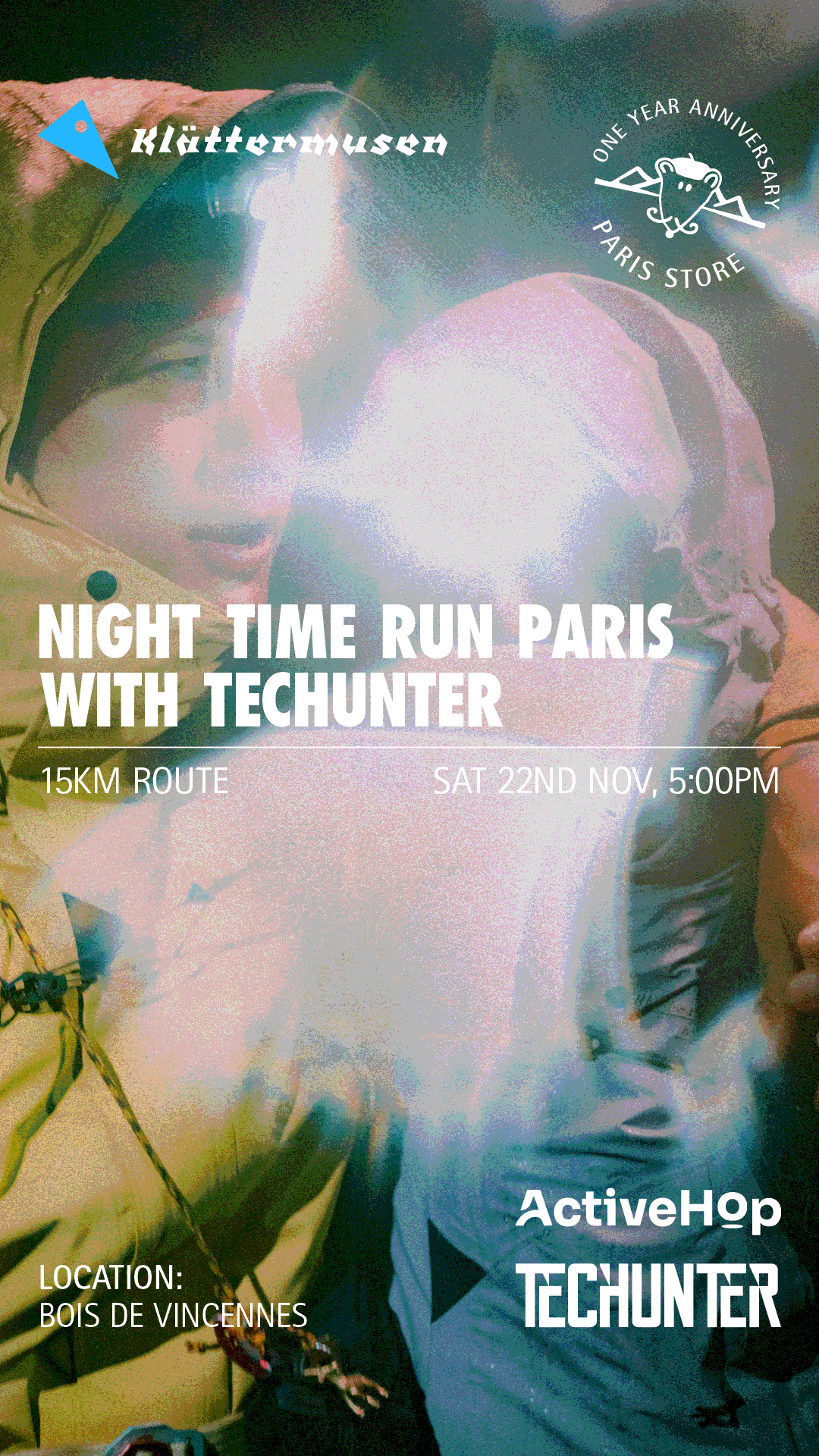 TECHUNTER x KLATTERMUSEN: NIGHT TIME RUN PARIS