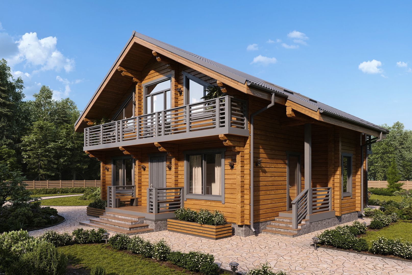 Nevada Prefab Kit Homes | Prefab log home kit glulam - LogLuxe.eu
