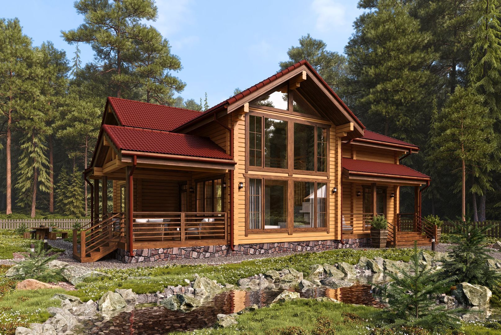 Montana Prefab Kit Homes | Prefab log home kit glulam - LogLuxe.eu