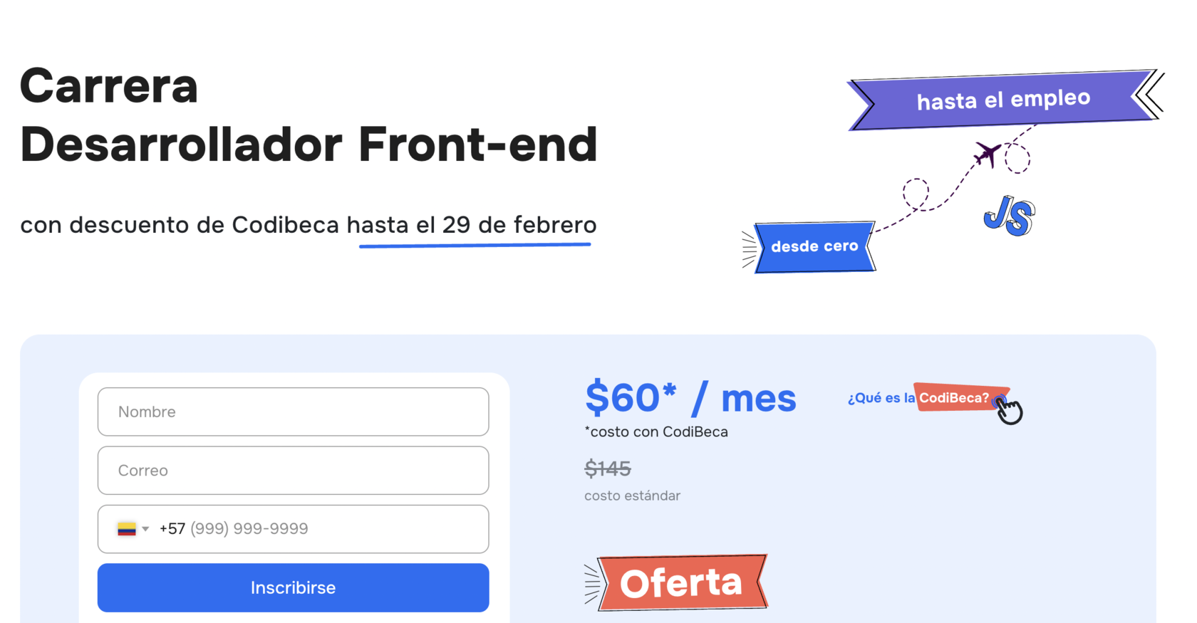 Carrera de Desarrollador Front-end con CodiBeca