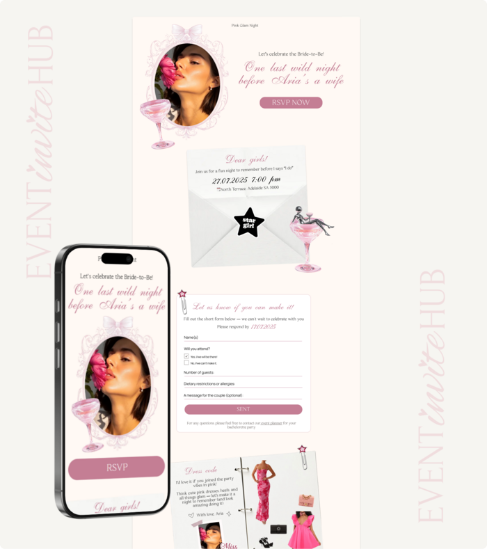 Modern Wedding Website Invitations |Birthday Website Invitations ...
