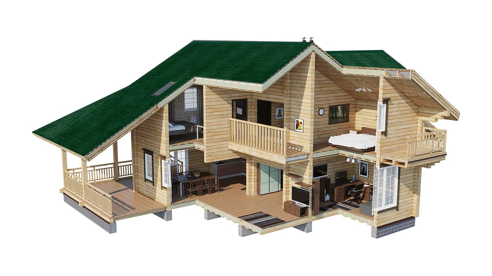 Prefab home kit Logluxe: what's included