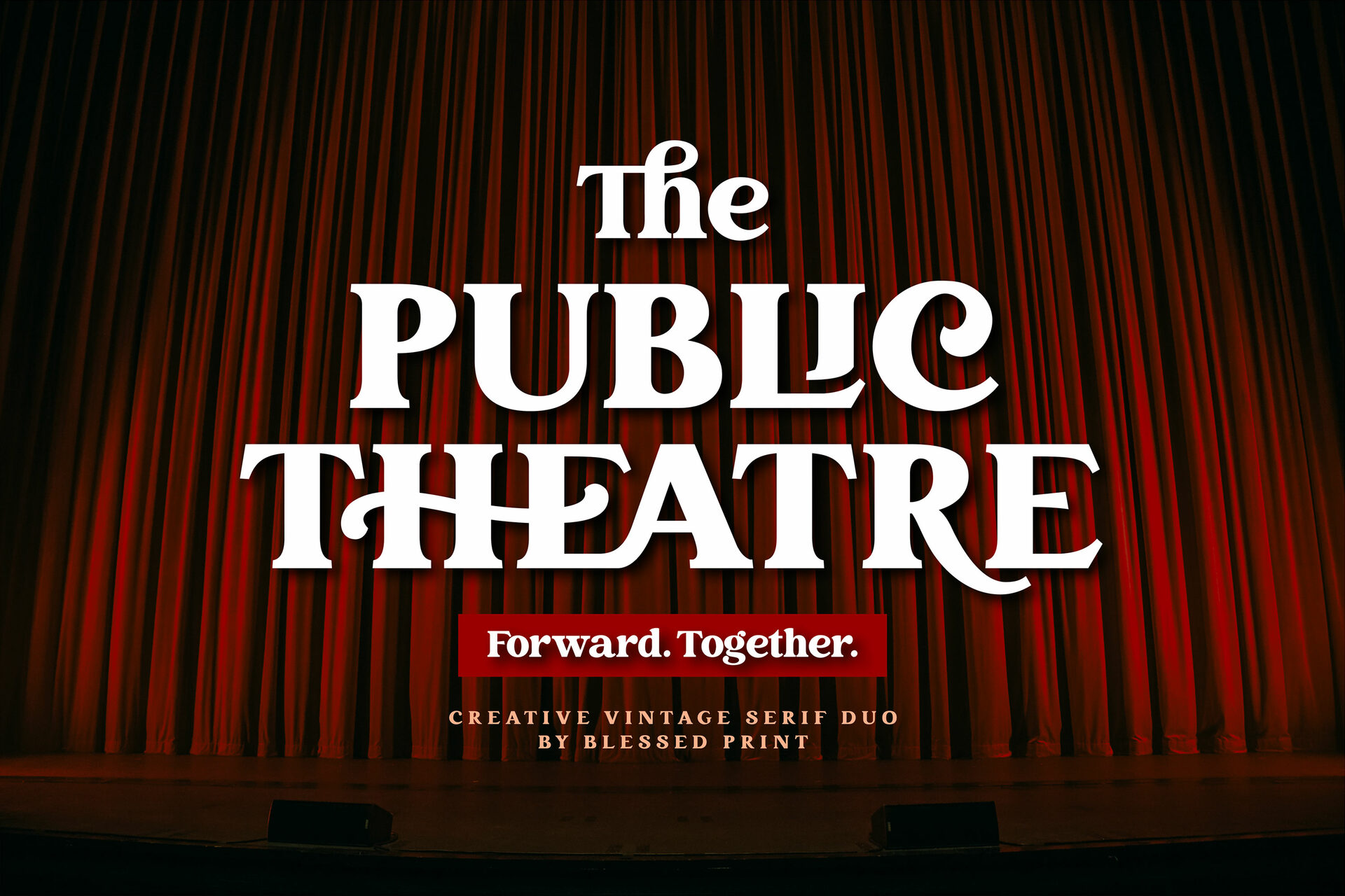 Creative Vintage Font | Serif Fonts - Blessed Print