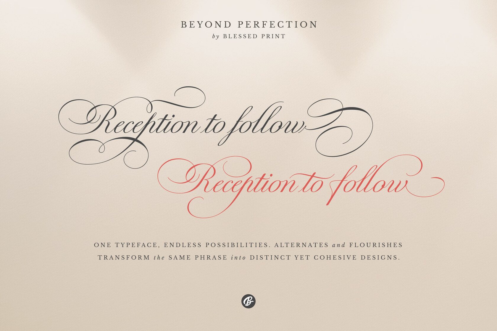 Beyond Perfection Script | Elegant Calligraphy by Blessed Print