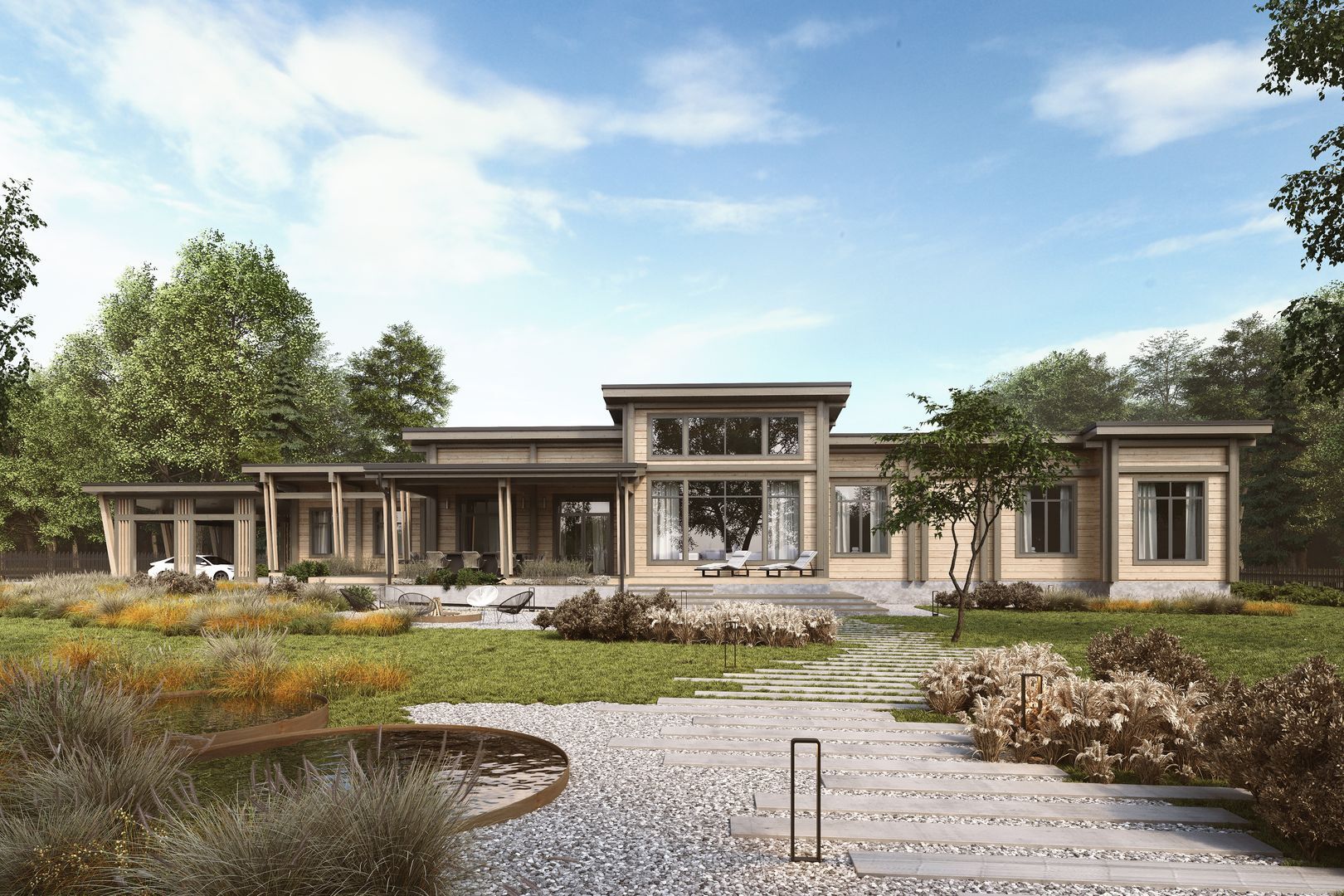 Charlottetown Prefab Kit Homes | Prefab log home kit glulam - LogLuxe.eu