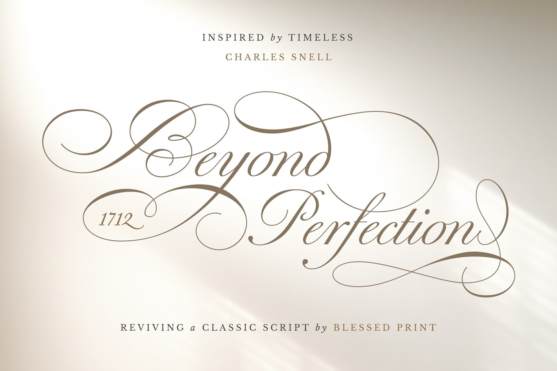 Beyond Perfection Script | Elegant Calligraphy by Blessed Print