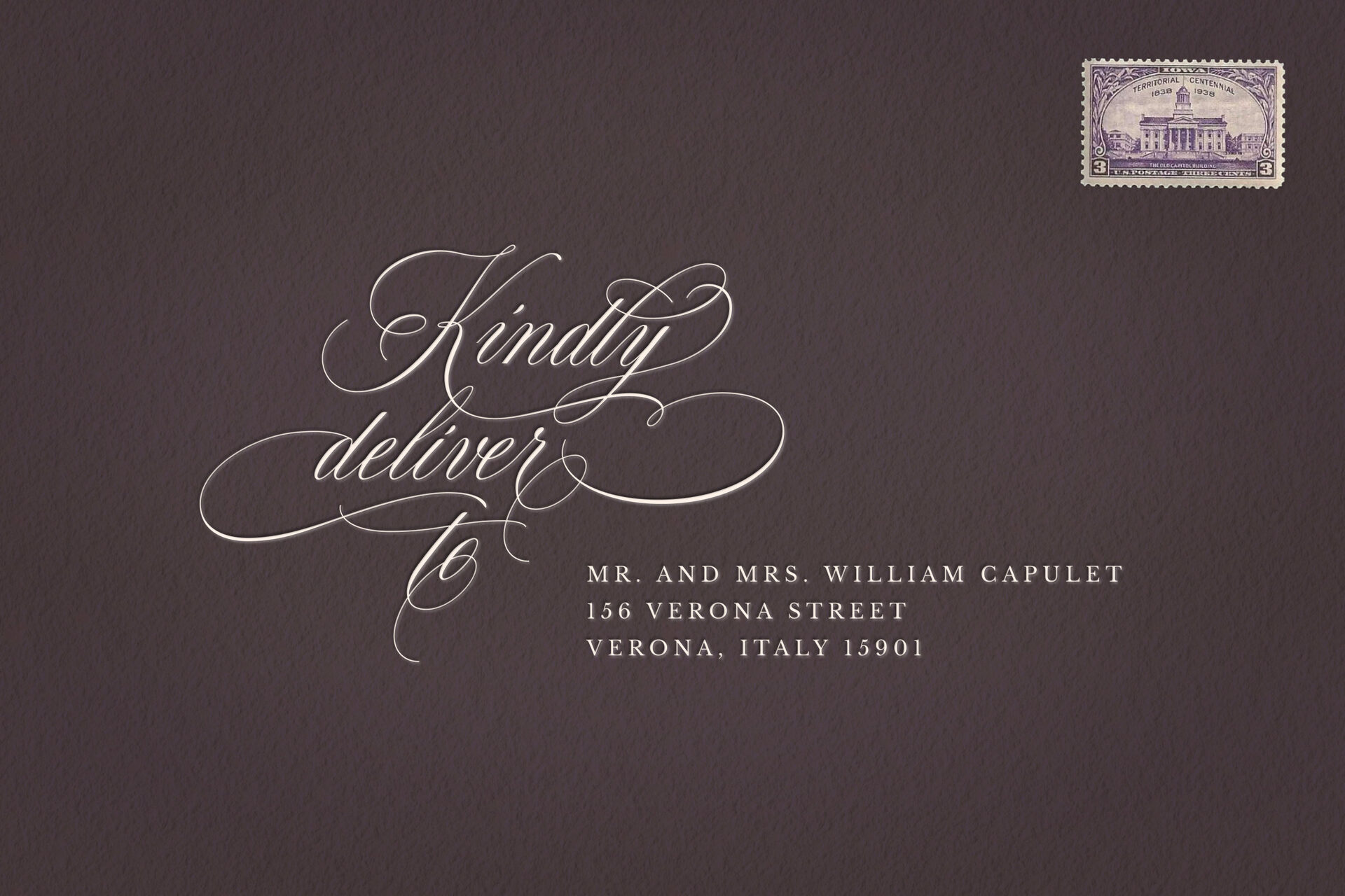 Juliette Font | Romantic wedding script by Blessed Print