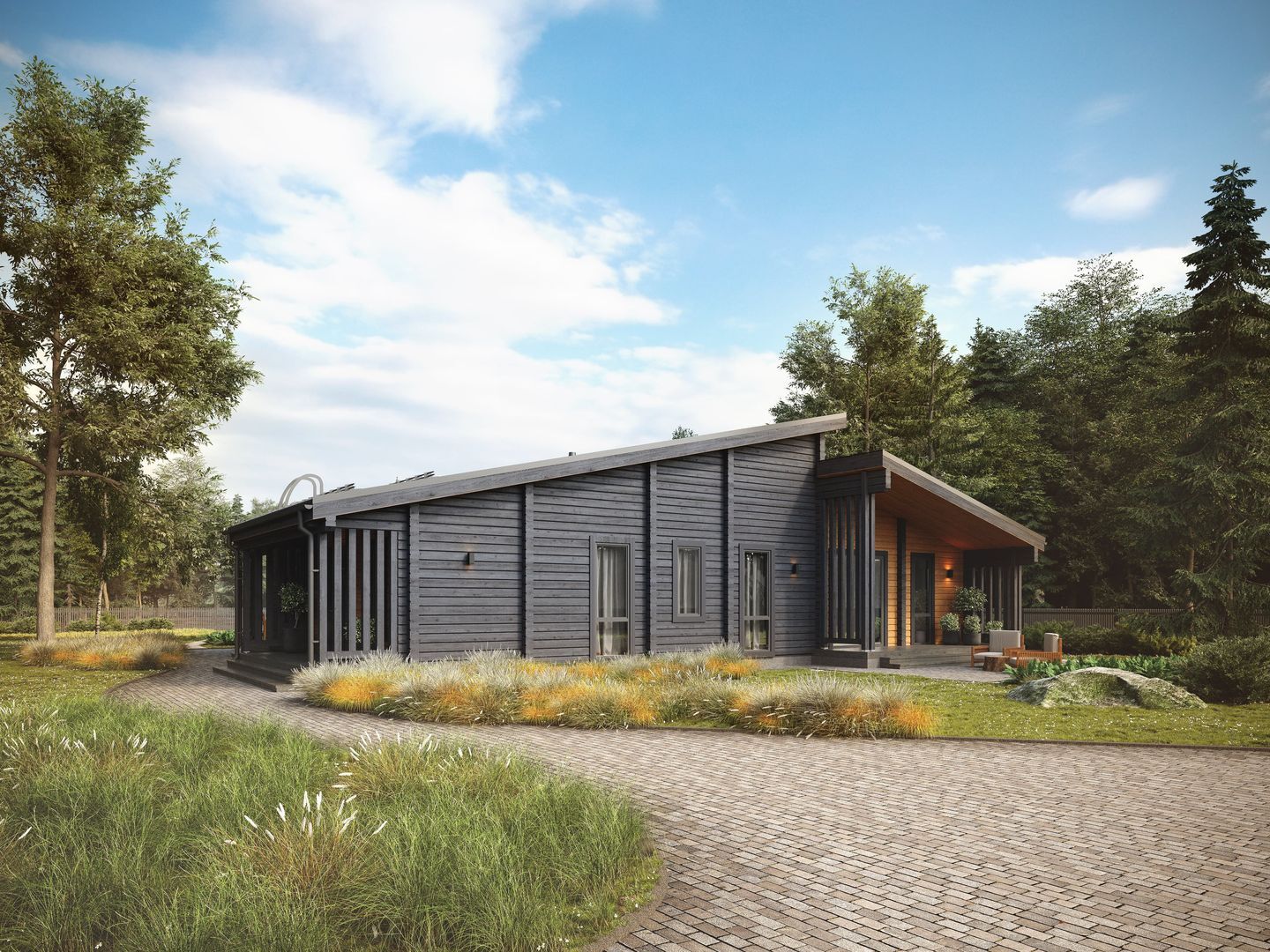 Quebec Prefab Kit Homes | Prefab log home kit glulam - LogLuxe.eu