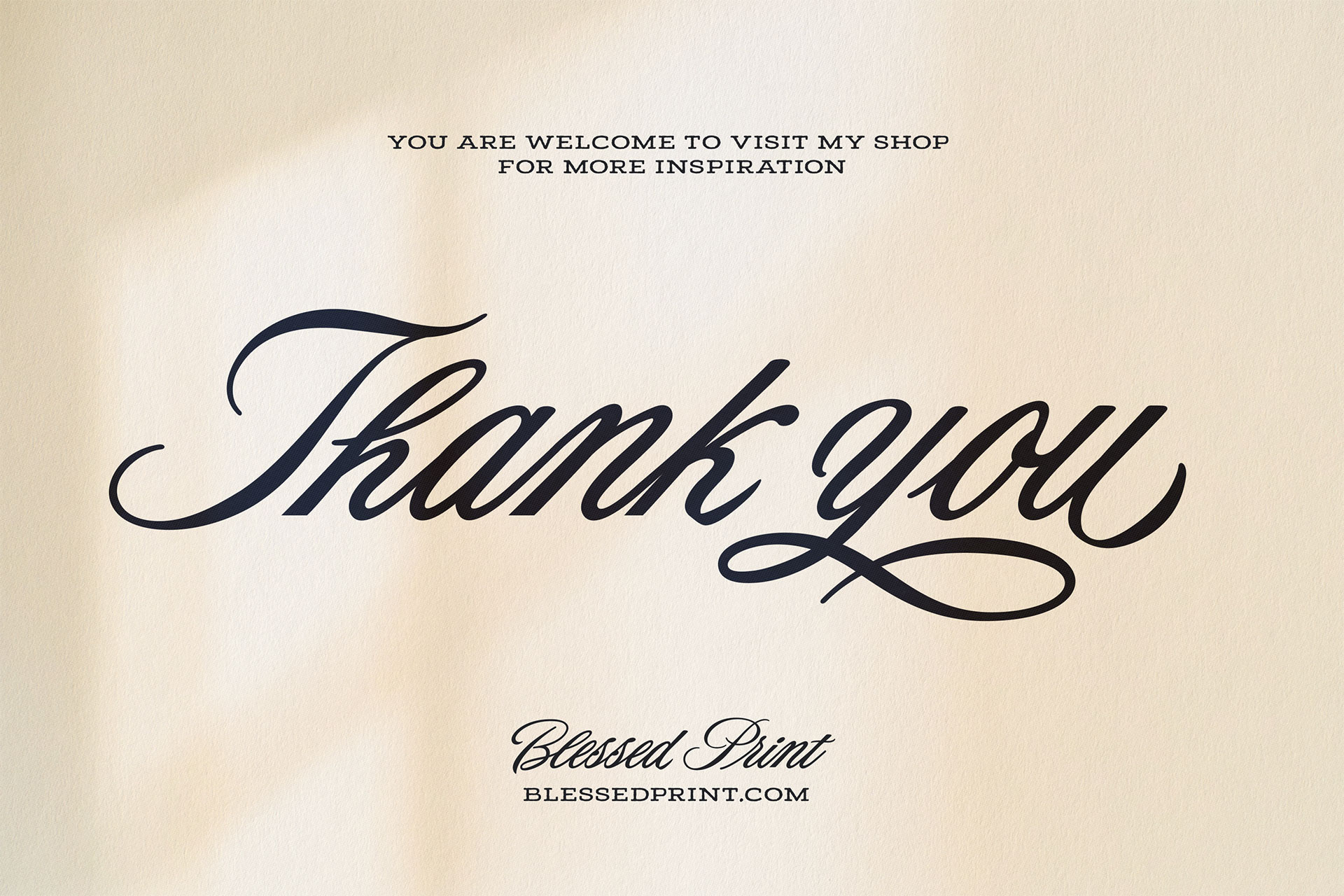 The Original Font | Retro Script - Blessed Print