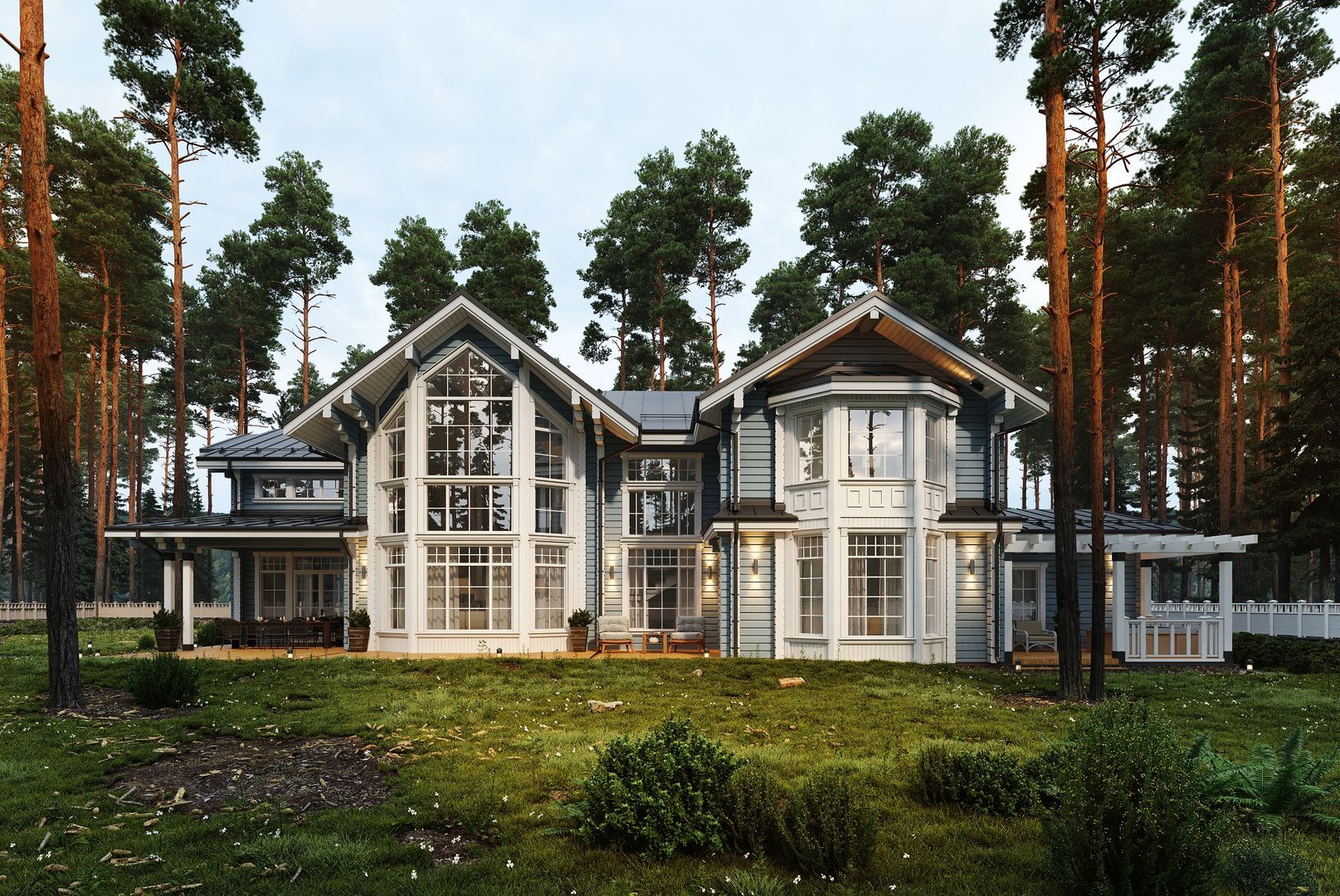 Scotland Prefab Kit Homes | Prefab log home kit glulam - LogLuxe.eu