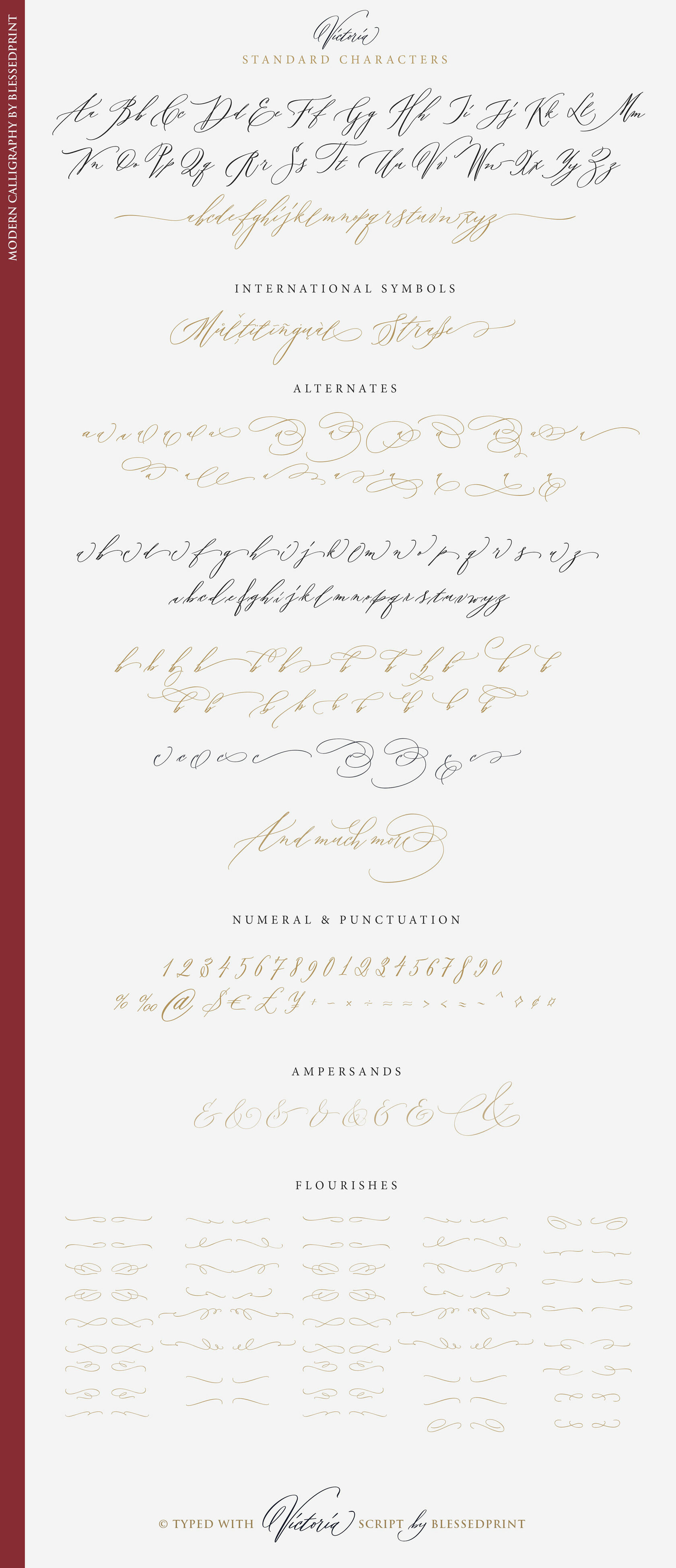 Victoria Font | Script Fonts - Blessed Print