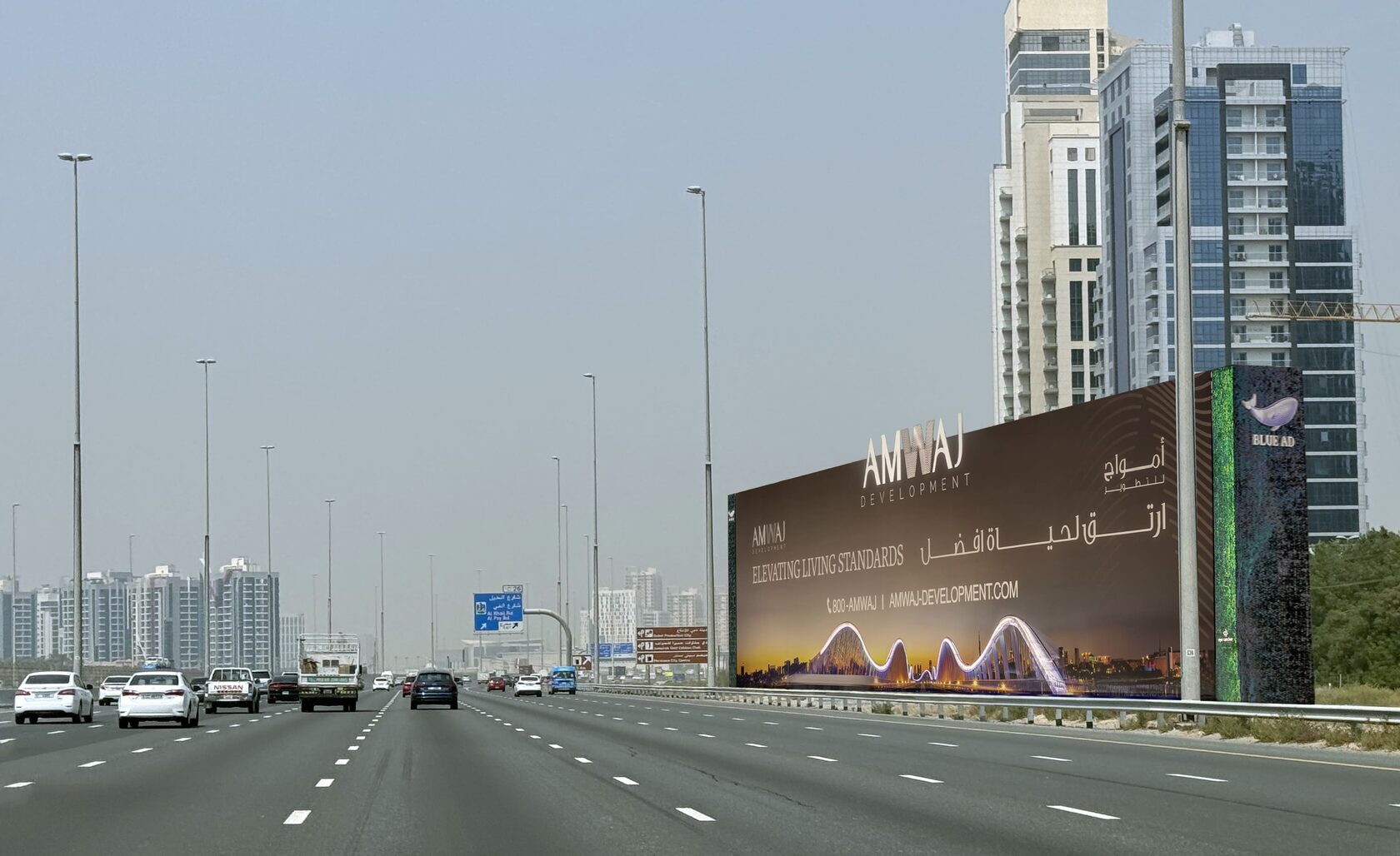 Backlit Hoarding, MBZ Road Autodrome, Dubai, by Blue Ad Advertising LLC