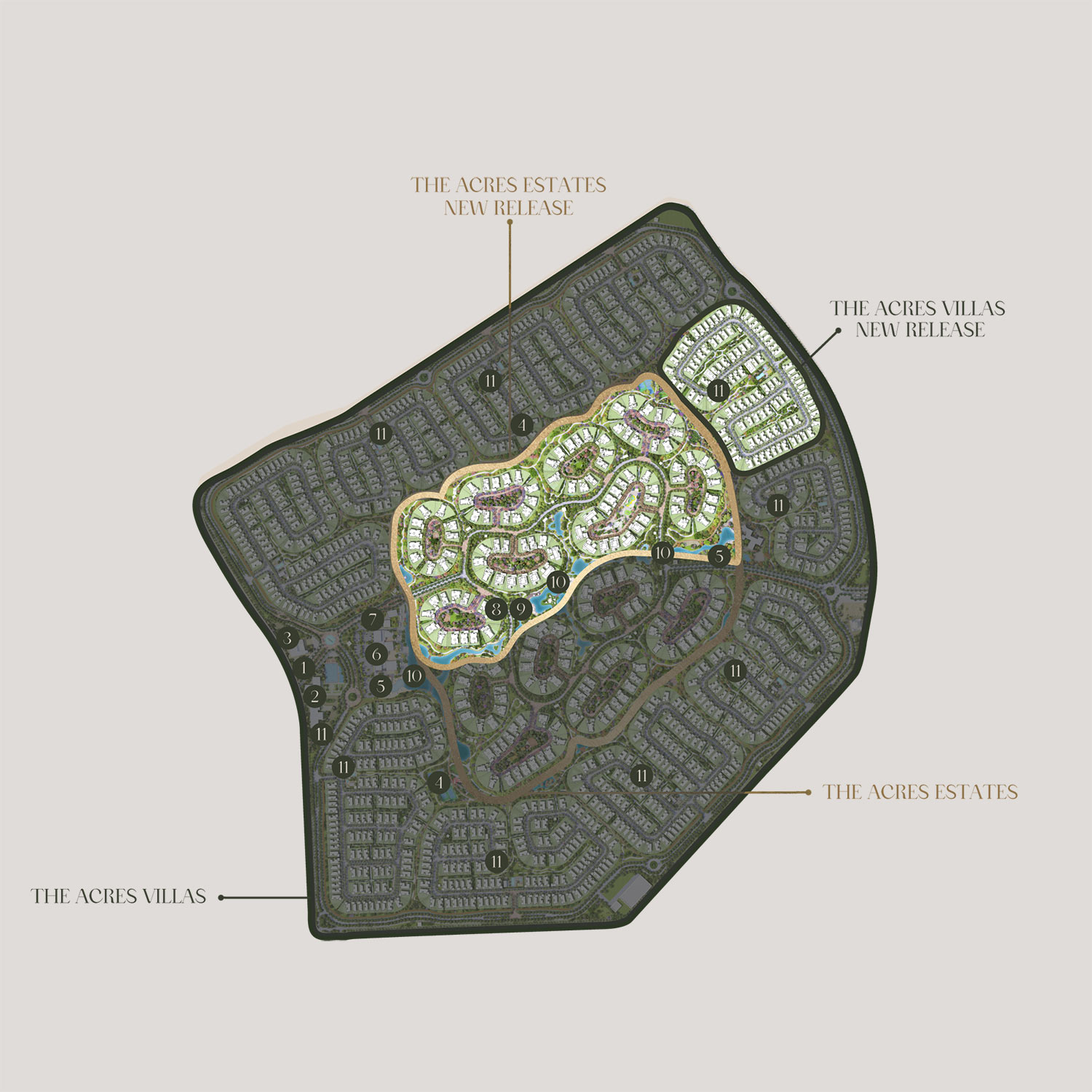 The Acres by Meraas | 3–7BR Lagoon Villas for Sale in Dubailand, Dubai