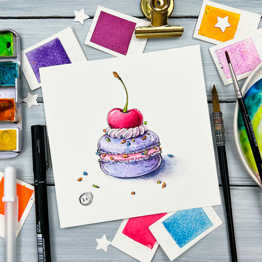 Your First Steps in Watercolor Sketching Course for Beginners B