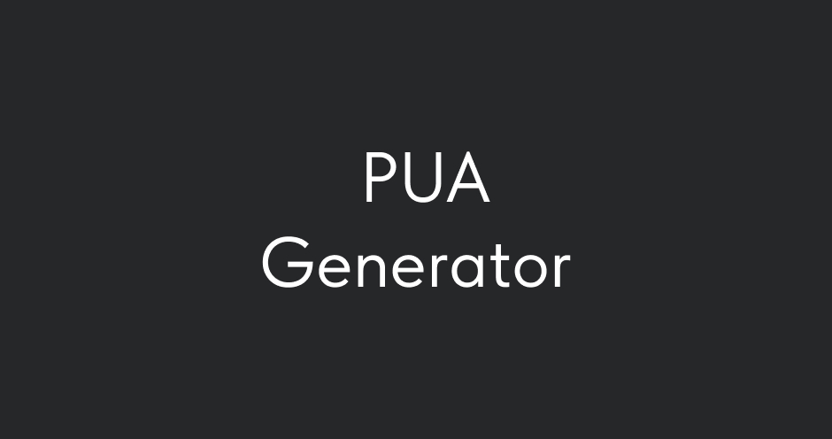Online PUA Encoded Character Generator by BlessedPrint