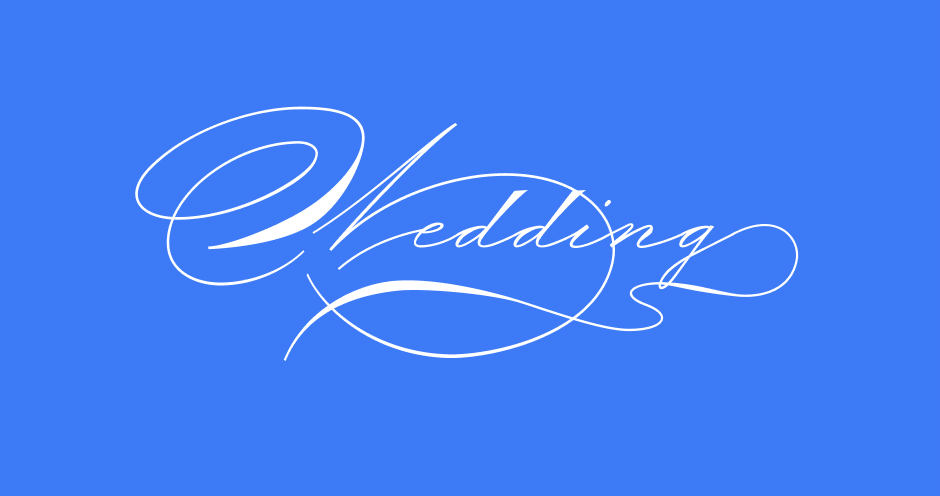 The Wedding Font | Script fonts - Blessed Print