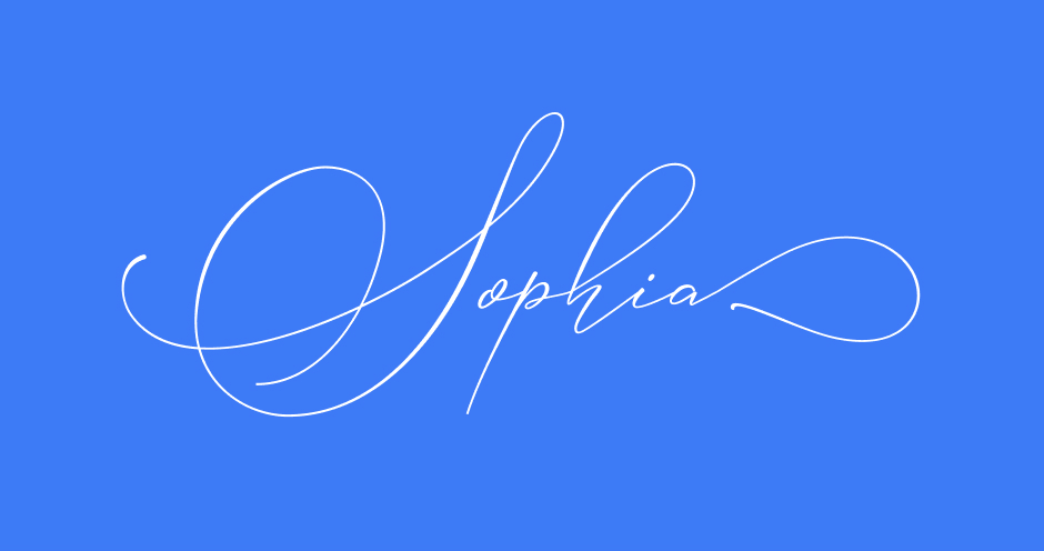 Sophia Font | Script fonts - Blessed Print