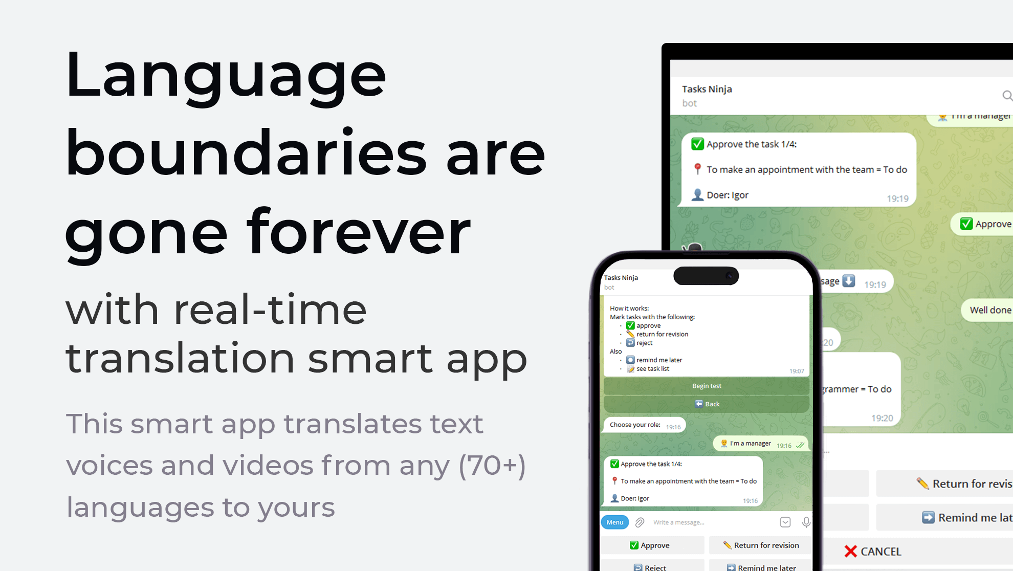 Collaborate with ChatGPT with your team via Slack or Telegram - Tasks Ninja