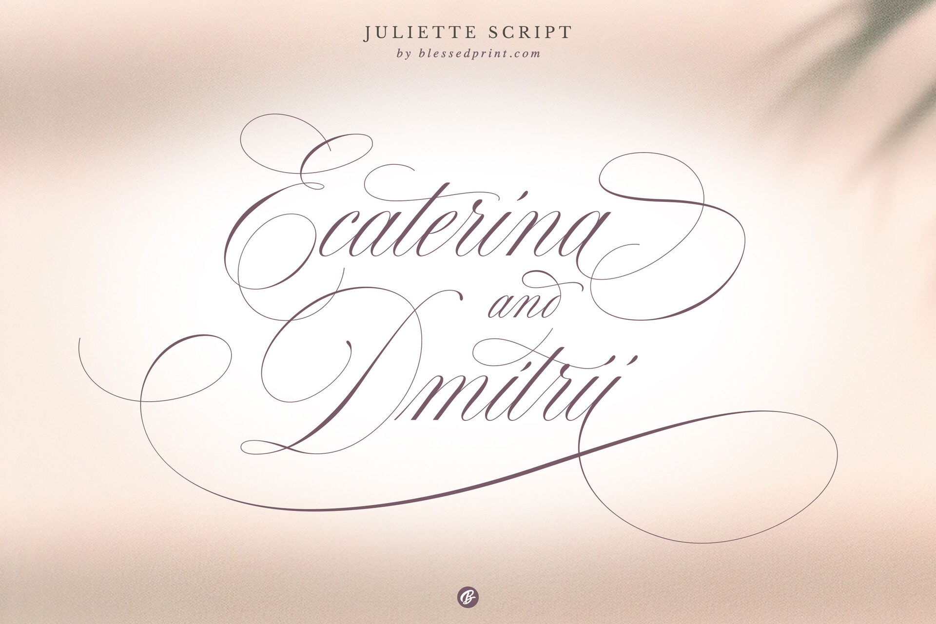 Juliette Font | Romantic wedding script by Blessed Print