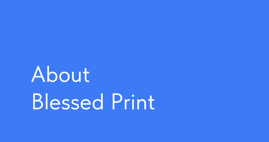 About Us | Font Shop - Blessed Print